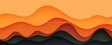 Premium Vector Abstract Colorful Wavy Dimension Layers Background Liquid Shape