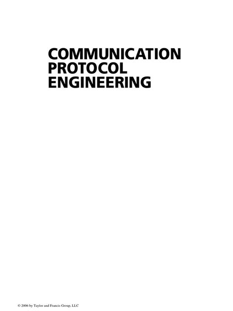 Miroslav Popovic Communication Protocol Engineering Crc Press 2006 Pdf Session