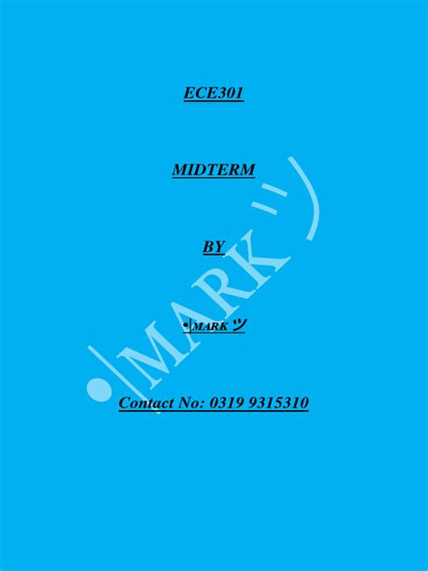 Ece301 Midterm By Mark 1 To 40 Pdf Attachment Theory Cognitive