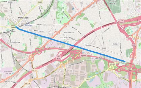 Middlesex Greenway Trail In New Jersey Walking Map