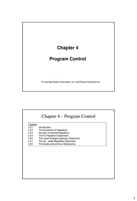 Chapter 04 Program Control Chapter 4 Program Control © Copyright Deitel And Associates Inc And