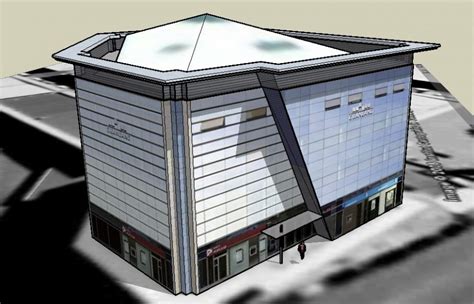 Detail 3d Model Of Architectural Company Office Building Layout Sketch Up File