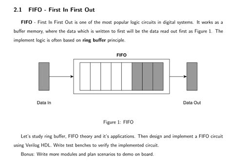 Solved 2 1 FIFO First In First OutFIFO First In First Chegg Com