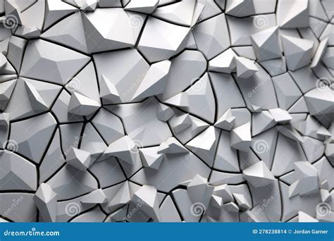 3d Abstract Design Voronoi Block Texture Background Stock