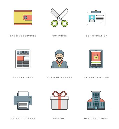 Premium Vector Flat Line Simple Icons Set Thin Linear Stroke Vector Essentials Objects Symbols