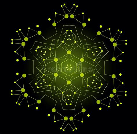 Vector Colorful Bright Shape Molecular Structure With Lines And Stock Vector Illustration Of