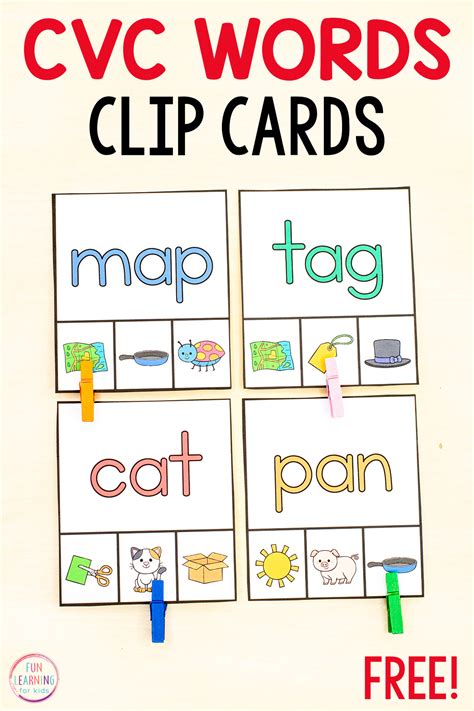 Flashcards Free Printable Cvc Words With Pictures Printable Free