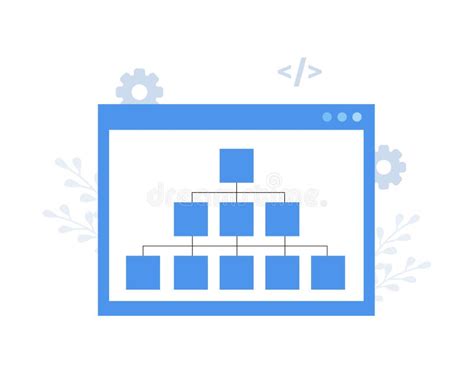 Sitemap Creation Icon Seo Optimization Site Architecture Diagram And
