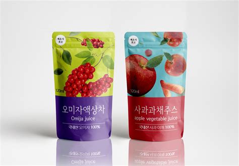 오미자액상차 사과과채주스 포장디자인 개발 Freezm Portfolio