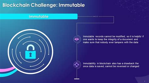 Immutable Challenge In Blockchain Technology Training Ppt PPT PowerPoint