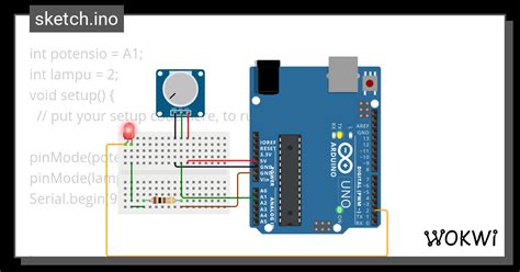 Potensio Wokwi Esp32 Stm32 Arduino Simulator