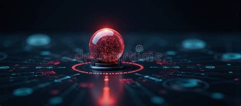 Glowing Globe Within Protective Digital Shields On A Dark Cyber Background Represents Internet