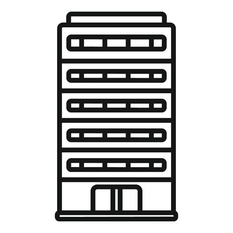 Construction Multistory Building Icon Outline Vector Plan Area Style