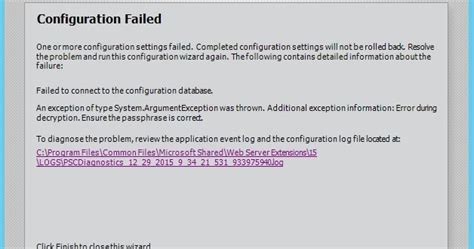 Sharepoint Pitstop Configuration Failed Failed To Connect To The