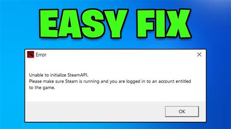 How To Fix Unable To Initialize Steamapi Error New 2025🎮🔥 Youtube