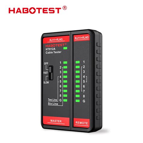 Habotest Ht812a Network Cable Tester 8p6p4p2p Cable Lan Tester Networking Wire Telephone Line
