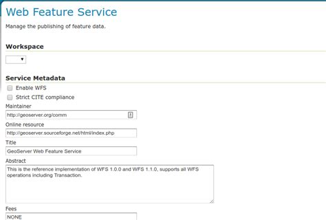 How To Disable Wfs On A Specific Workspace In Geoserver Geographic Information Systems Stack