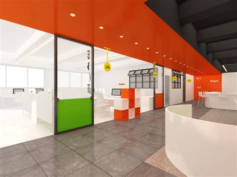 남양주 별내 현대그리너리캠퍼스 지식산업센터 인테리어 포인트 컬러 컨셉 확실한 디자인