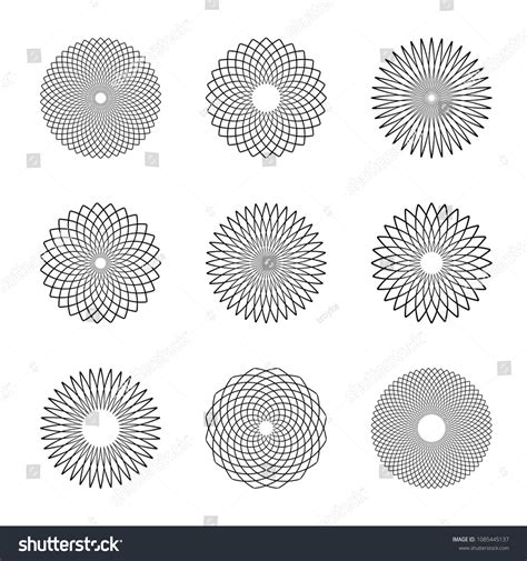 Circle Design Elements Rotation Lines Patterns Stock Vector Royalty Free 1085445137 Shutterstock