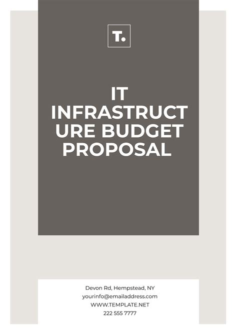 Free It Infrastructure Budget Proposal Template To Edit Online