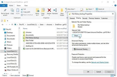 Let File History Backup To Onedrive 2 Workarounds