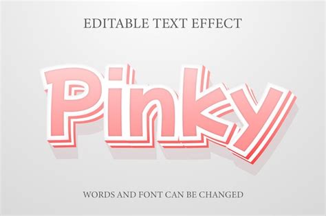 Premium Vector Pink Soft 3d Style Text Effect