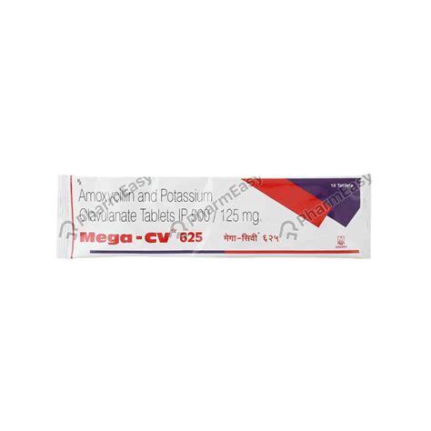 Mega Cv 625mg Tab 10`s Uses Side Effects Dosage Composition