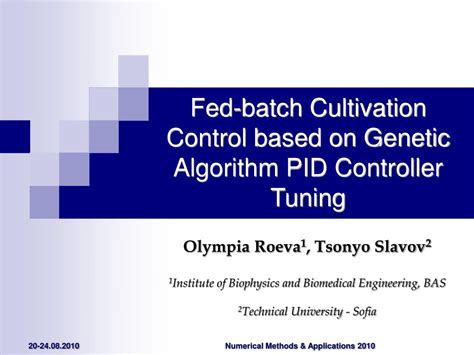 Ppt Fed Batch Cultivation Control Based On Genetic Algorithm Pid
