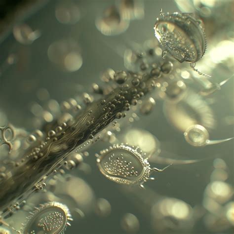 Closeup Of Plankton Under A Microscope Premium Ai Generated Image