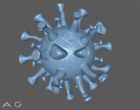 Free Stl File Covid 19 Virus Halloween Deco Coronavirus Resin 3d