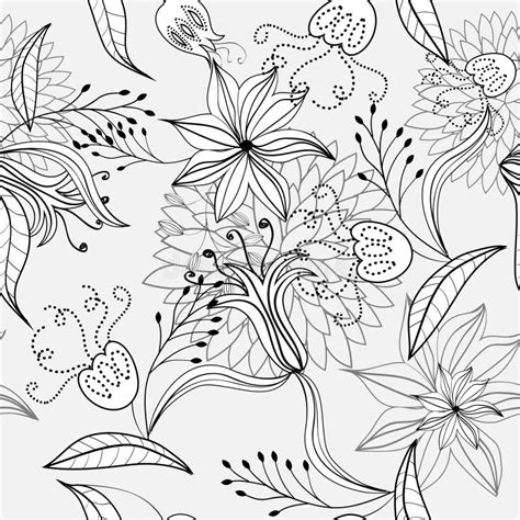 Leaf Floral Abstract Seamless Vector Background Stock Vector