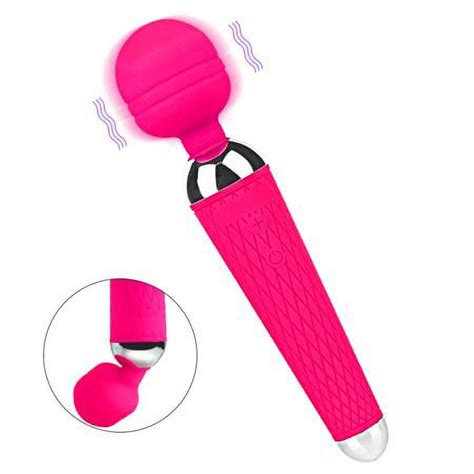 Rechargeable Personal Vibrating Wand Massager For Women Red