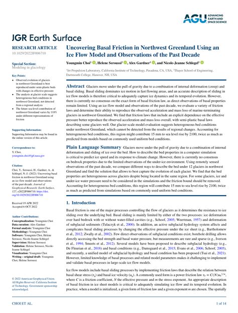Uncovering Basal Friction In Northwest Greenland Using An Ice Flow Model And Observations Of The