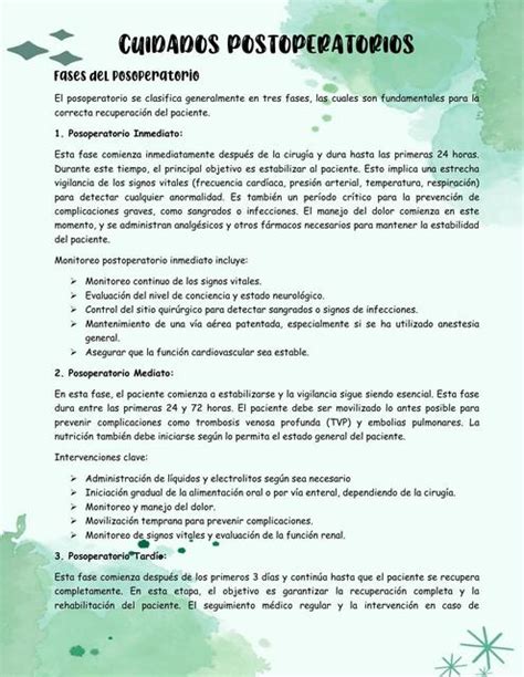 Cuidados Postoperatorios Romina Udocz
