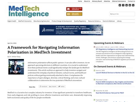 information polarization in medtech investment introducing the decade