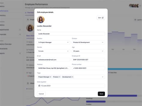 Employee Performance Dashboard Saas Web App Employee Details By Keitoto On Dribbble