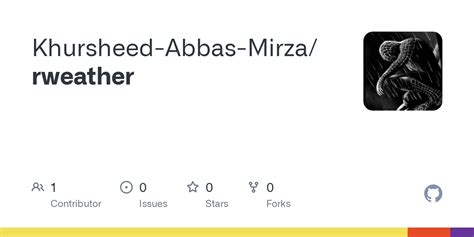 Github Khursheed Abbas Mirzarweather