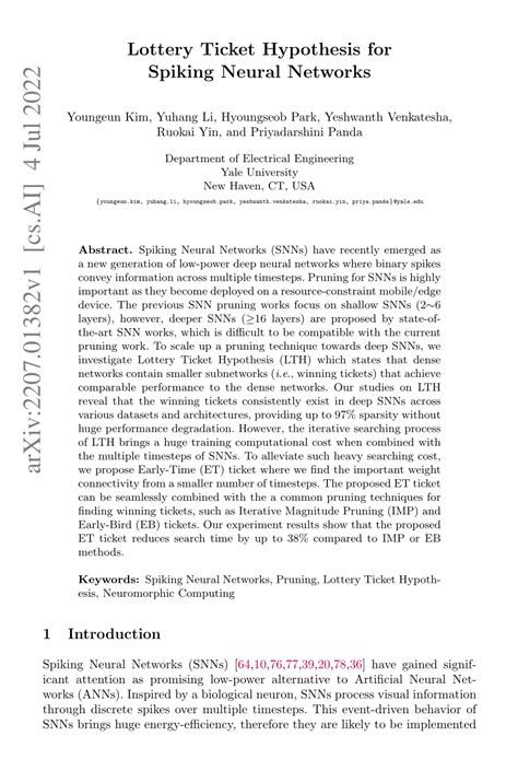 pdf lottery ticket hypothesis for spiking neural networks