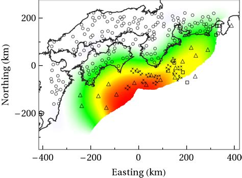 Surface Displacement For Estimated Coseismic Slip Here The Surface