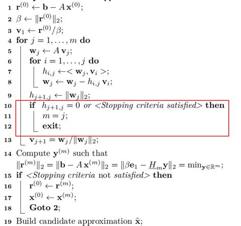 linear solver doubt regarding gmres m and preconditioned gmres
