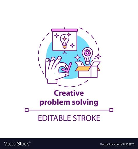 Creative Problem Solving Concept Icon Royalty Free Vector