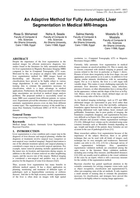 Pdf An Adaptive Method For Fully Automatic Liver Segmentation In