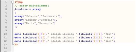 Penjelasan Array Multidimensi And Array Sebagai Himpunan ~ Seputar Informasi