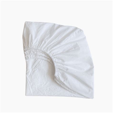 Washed Cotton Percale Crib Sheet Kingston Goods