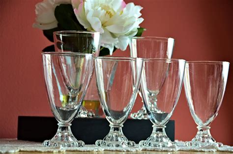 Vintage Hobnail Glassware Set Of 6 Haute Juice