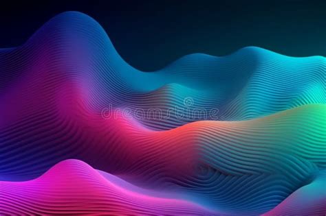 Abstract Background With A Waves Effect In Vibrant Purple And Blue Colors Creating A Dynamic