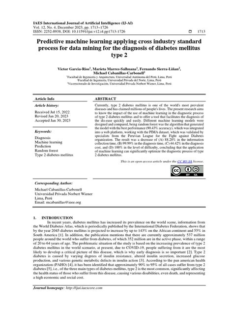 Predictive Machine Learning Applying Cross Industry Standard Process