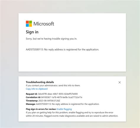 Trouble Signing Into The Azure Application Issue 42 Microsoft