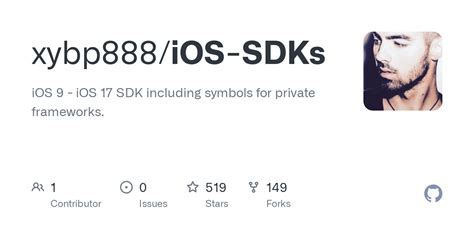 Github Xybp888ios Sdks Ios 9 Ios 16 Sdk Including Symbols For Private Frameworks