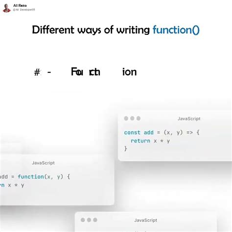 different ways of writing javascript functions javascript youtube